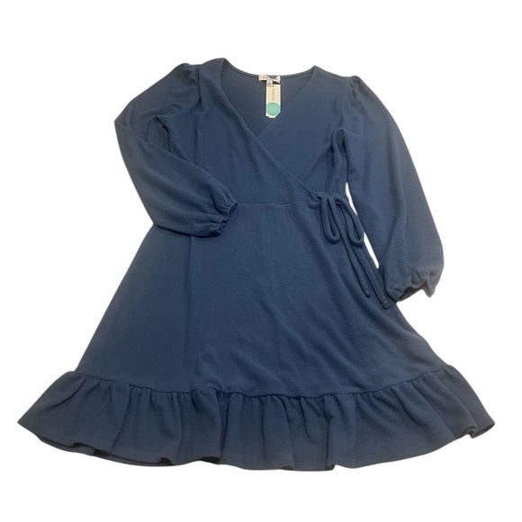Gilli | Dresses | Nwt Gilli Pammy Cozy Wrap Dress Blue Size Mp | Poshmark